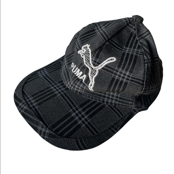 Puma | Accessories | Puma Adjustable Plaid Gray Unisex Cap Hat | Poshmark